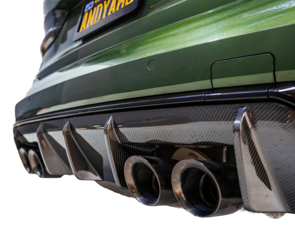 2021-Present BMW M3 M4 M Performance Style Carbon Fiber Rear Diffuser ...