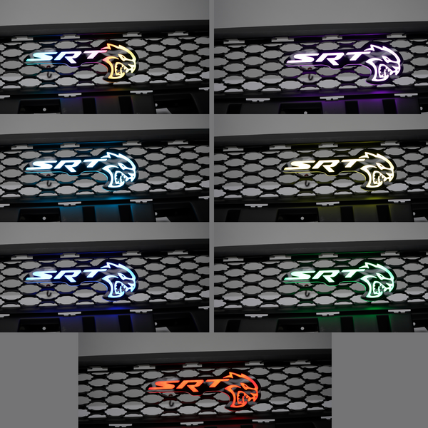 SRT Hellcat LED Emblem Badge Multicolor – Black Ops Auto Works