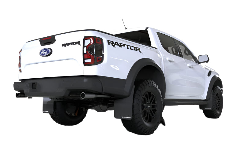 Rally Armor 23-25 Ford Ranger Raptor Black UR Mud Flap White Logo ...