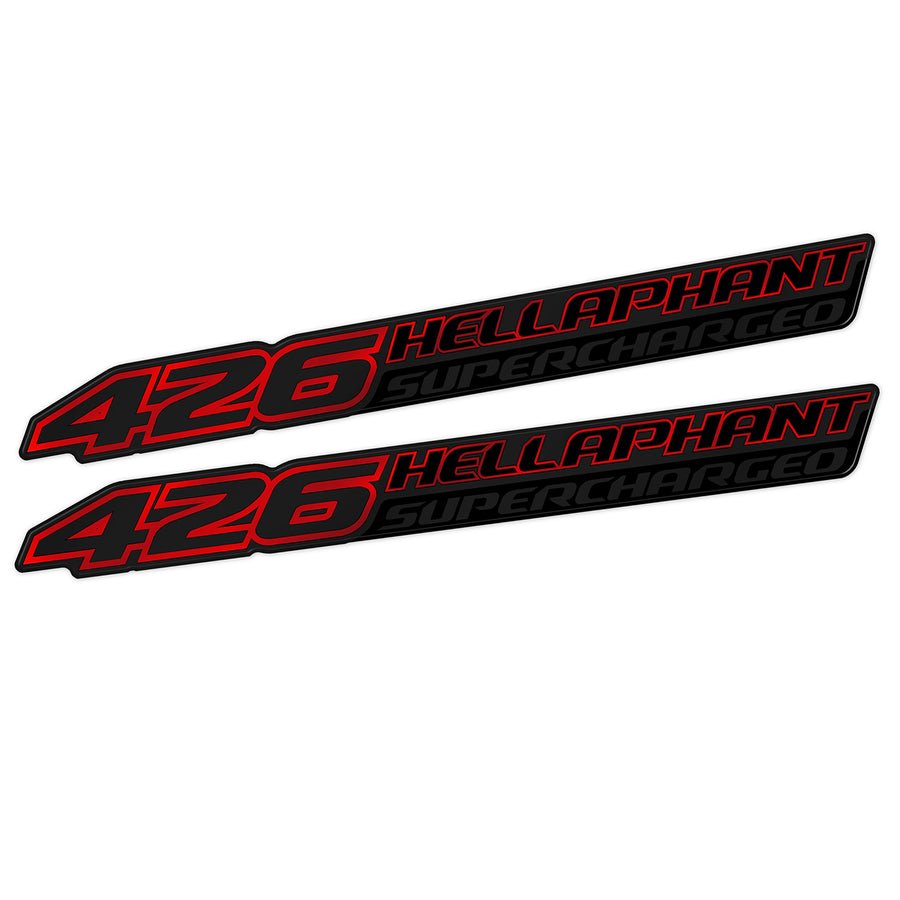 426 Hellaphant Hood/Fender Badges (2pc Set) – Black Ops Auto Works