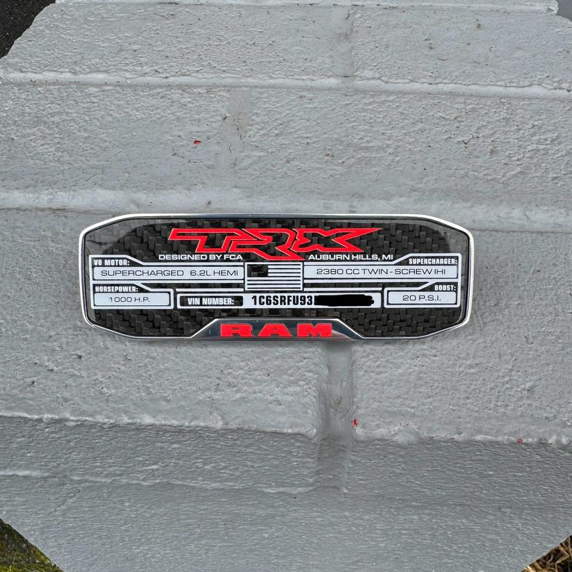 RAM 1500 TRX Center Console Replacement Badge – Black Ops Auto Works
