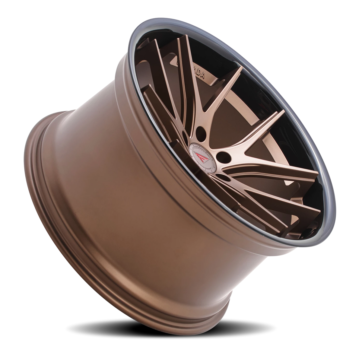 Ferrada FR2 BZ 22x10.5 +28 5x127mm 71.6mm Matte Bronze Gloss Black Lip ...