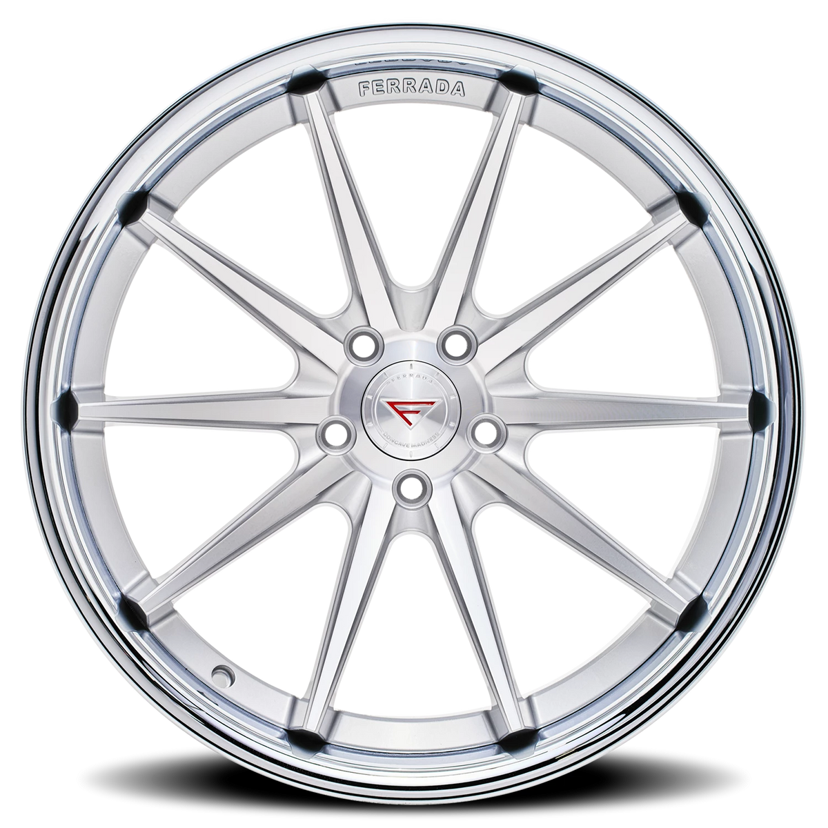 Ferrada FR4 MS 19x10.5 +43 5x114mm 73.1mm Machined Silver Chrome Lip ...