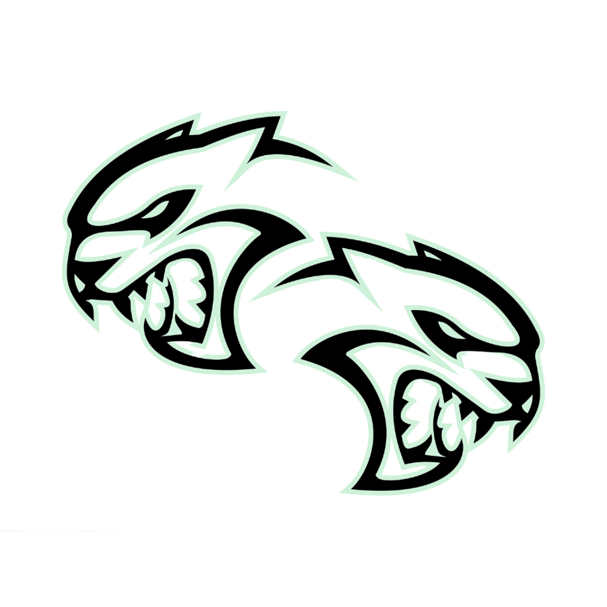 Vinyl Car/Truck Hellcat Logo Decal - Glow In The Dark (Pair) – Black ...