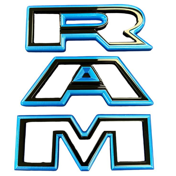 Color matched 3D RAM grille letters – Black Ops Auto Works