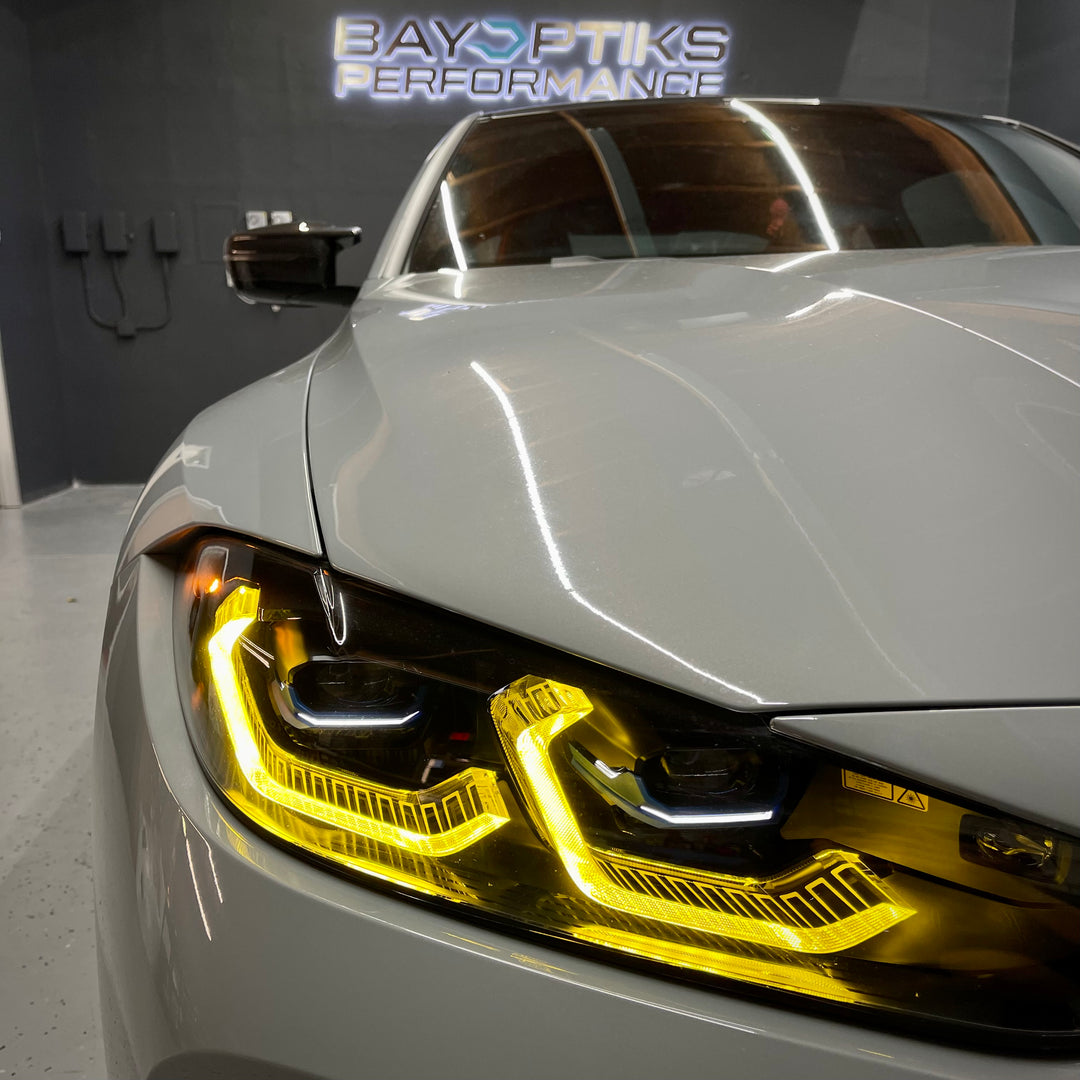BMW M3 M4 4 Series 2021+ CSL Yellow Headlight DRL Module – Black Ops ...