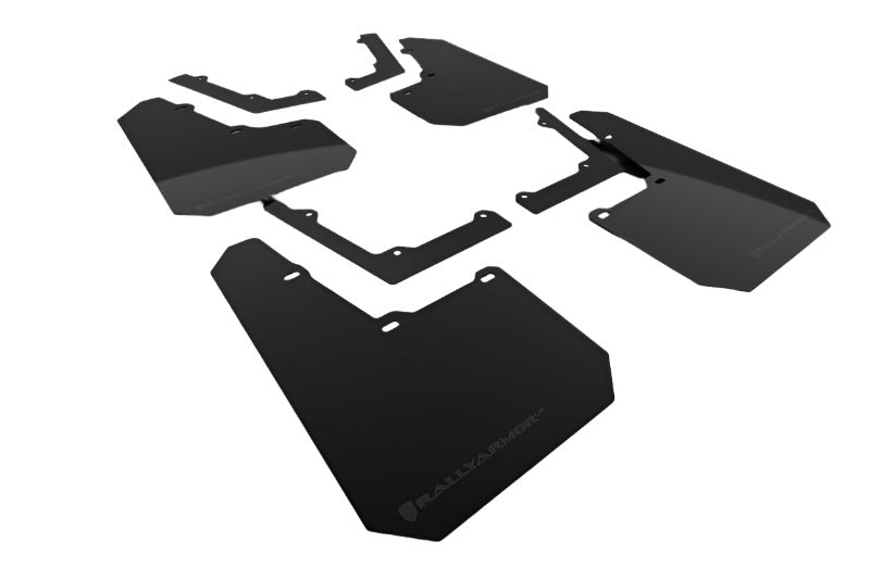 Rally Armor 2024 Tesla Cybertruck Black UR Mud Flap Metallic Black Log ...