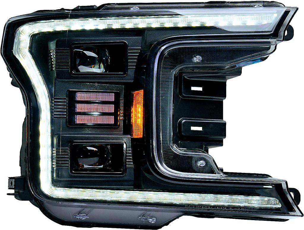 Essential Series LED Projector Headlights w/ LED DRL 18-20 Ford F-150 ...