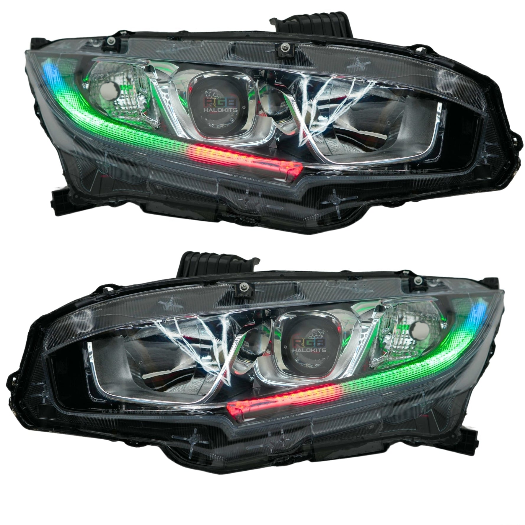 RGB Halo Kits 2016-2021 Honda Civic Flow Series DRL Boards – Black Ops ...