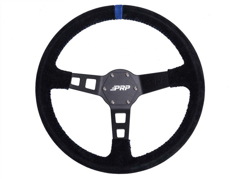 PRP Deep Dish Suede Steering Wheel- Blue – Black Ops Auto Works