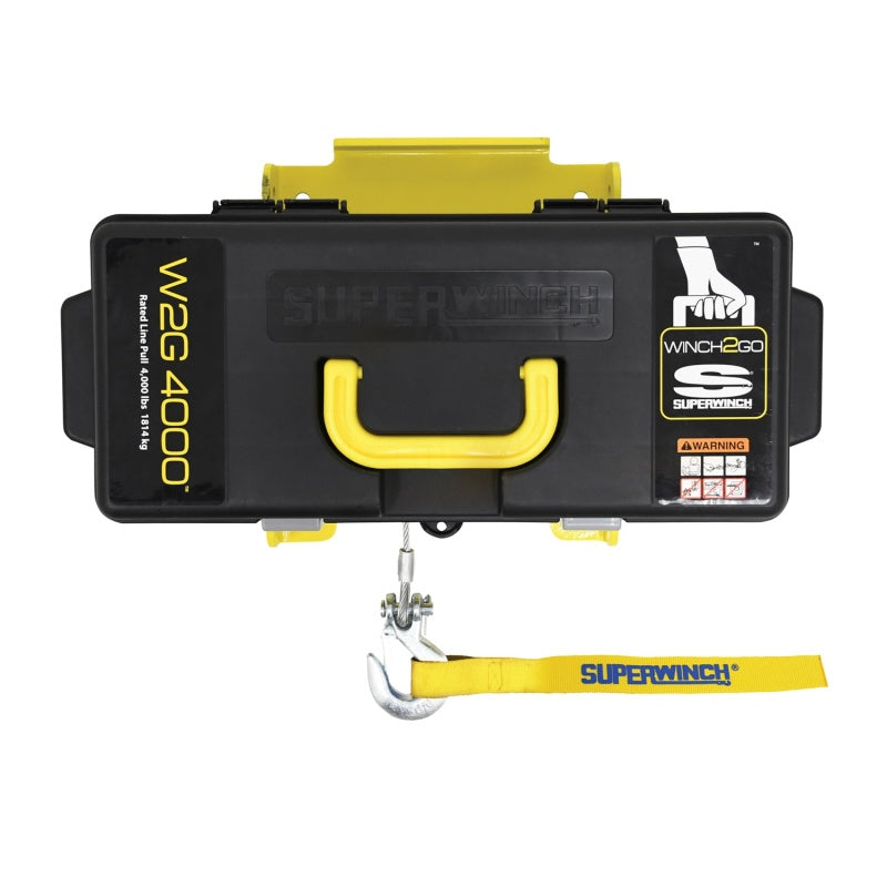 Superwinch 4000 LBS 12V DC 3/16in x 50ft Steel Winch2Go Steel – Black ...