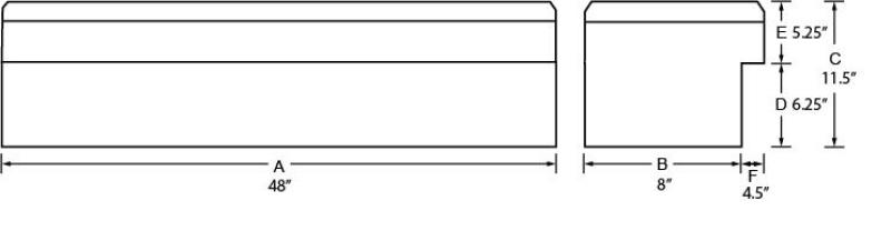 Tradesman Aluminum Side Bin Truck Tool Box (48in.) - Black – Black Ops ...